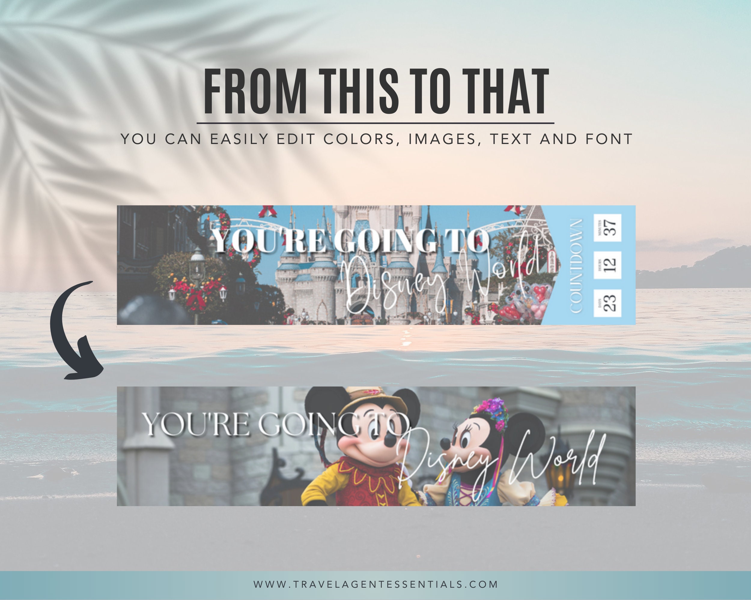 WDW Travel Agent Email Header Banners Email Headers Travel - Etsy