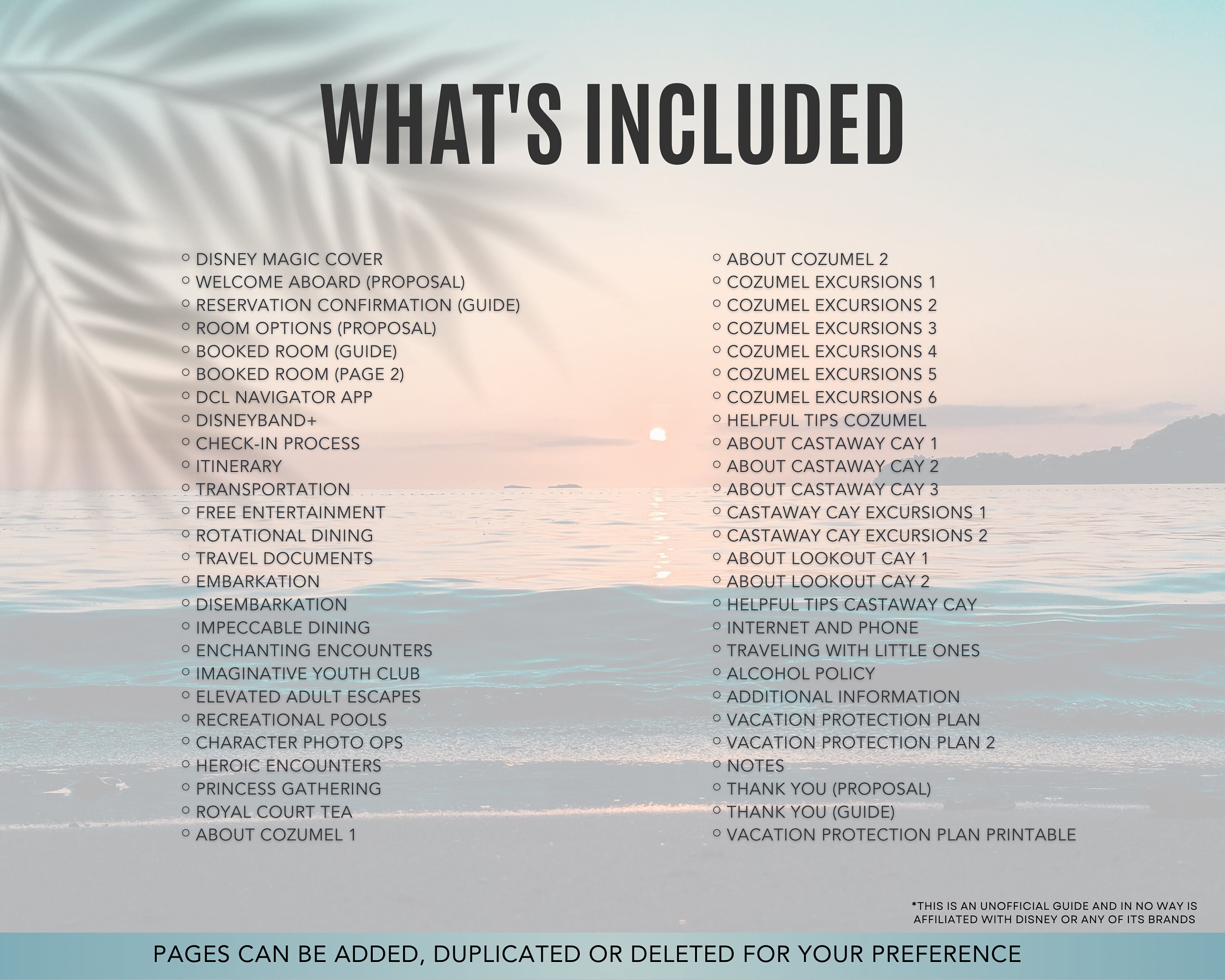 DCL Magic Guide, DCL Proposal, Travel Agent Templates, Cruise Proposal ...