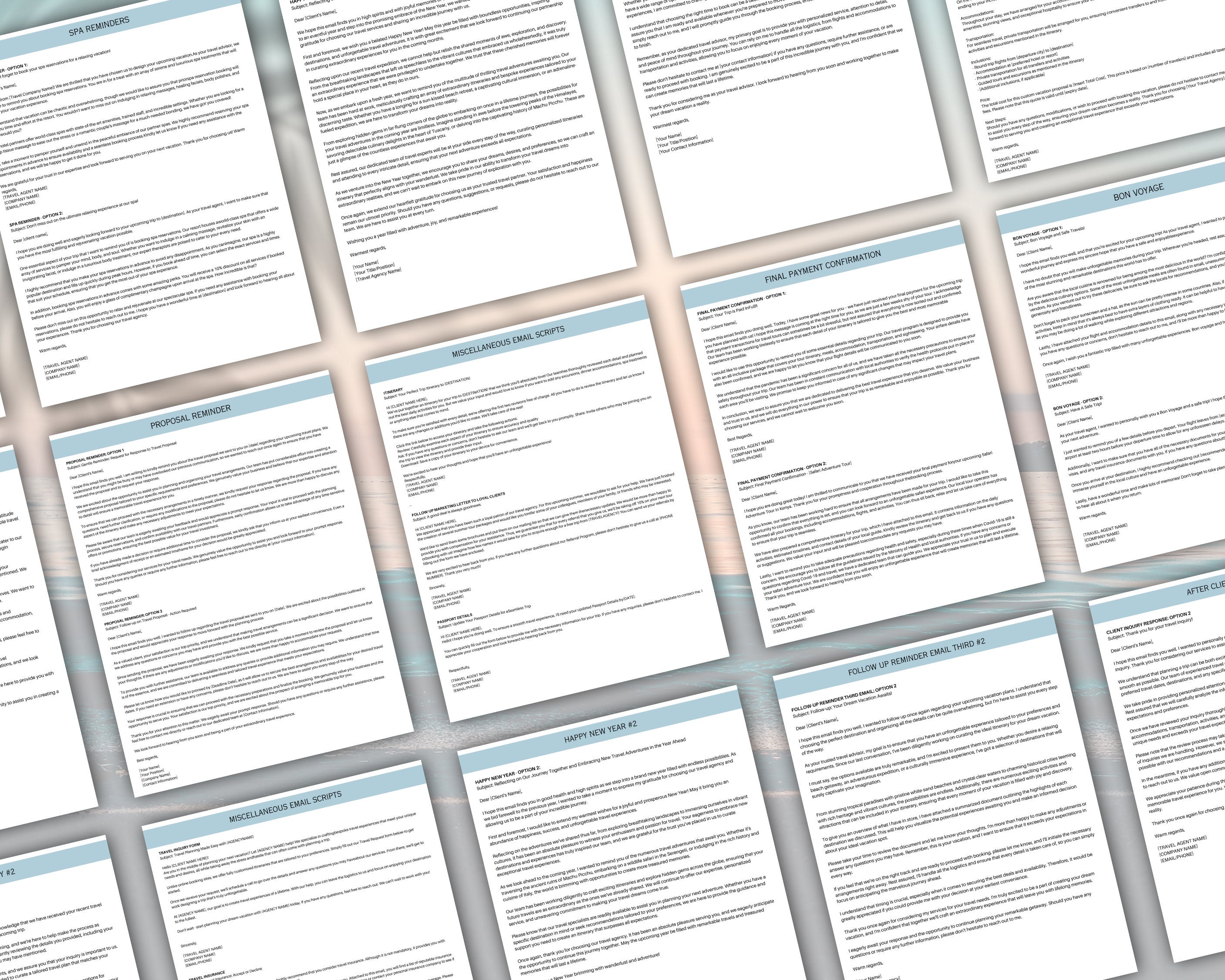 Travel Agent Email Scripts 64 Email Travel Agency Templates - Etsy