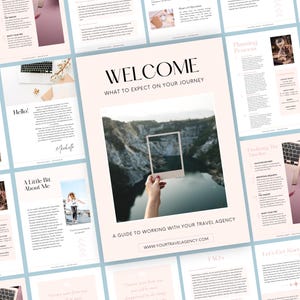 Travel Agent New Client Welcome Guide, Travel Agent Template, Canva ...