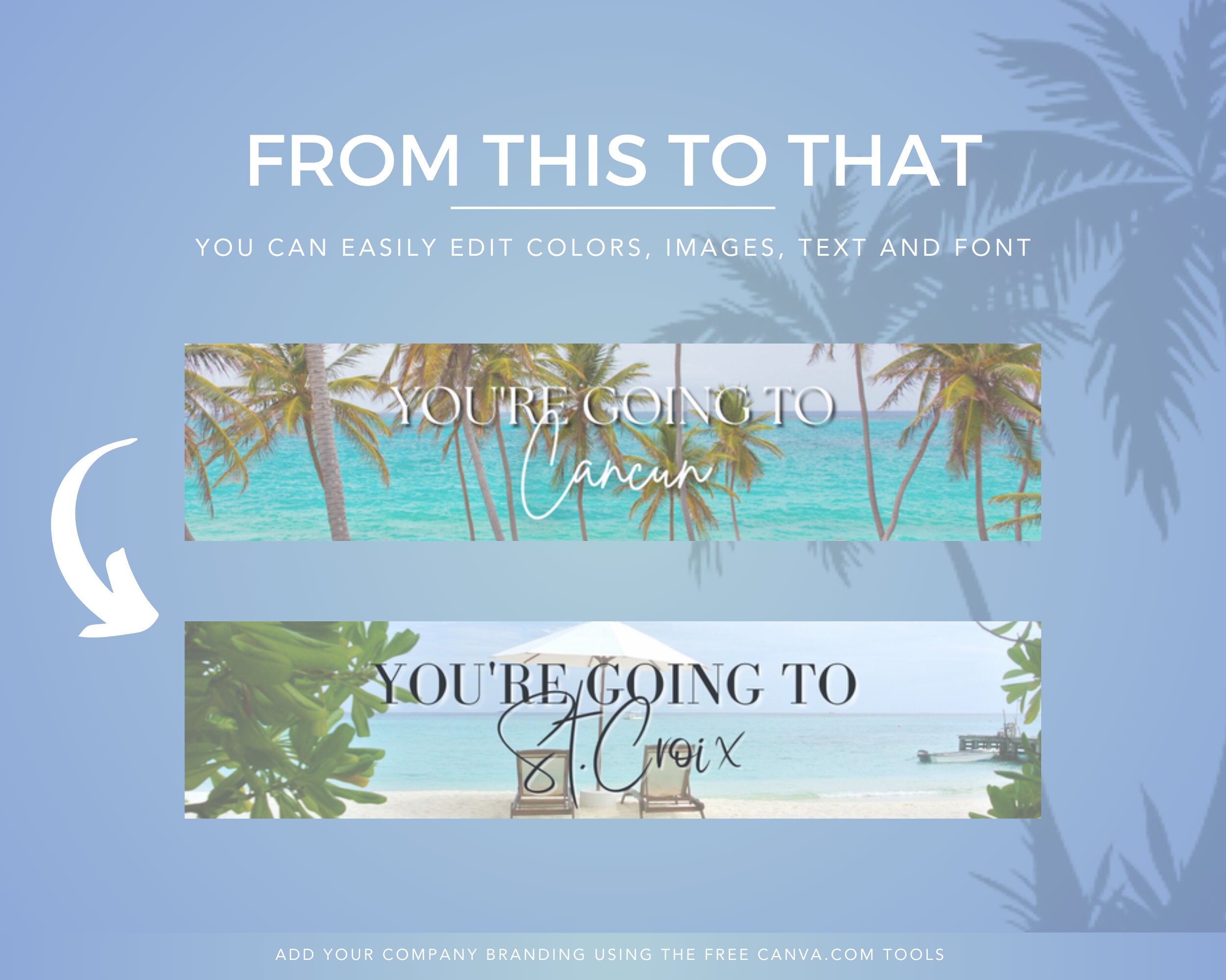 Travel Agent Email Header Banners Email Headers Travel Agent - Etsy