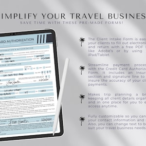 Travel Agent Forms Bundle, Travel Client Intake Form, Travelers ...