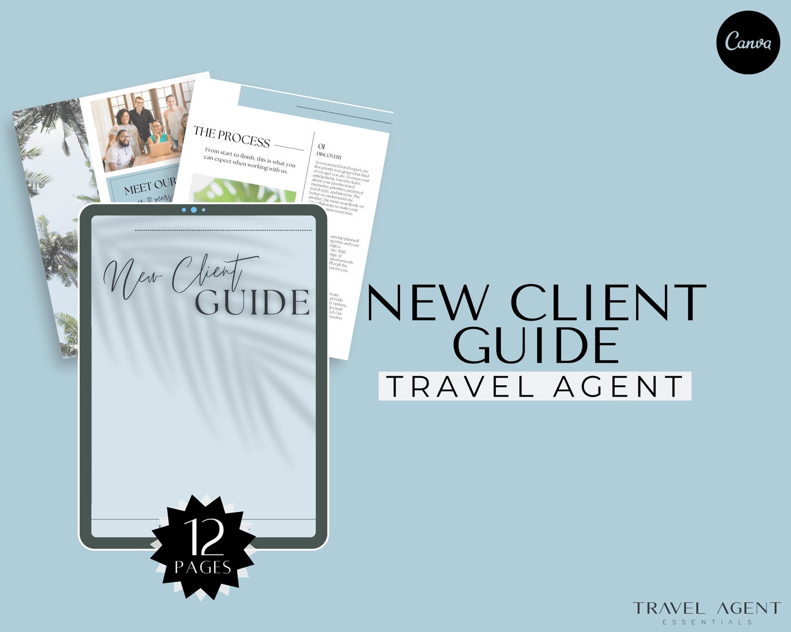 Travel New Client Guide, Travel Agent New Client Handbook, Canva ...