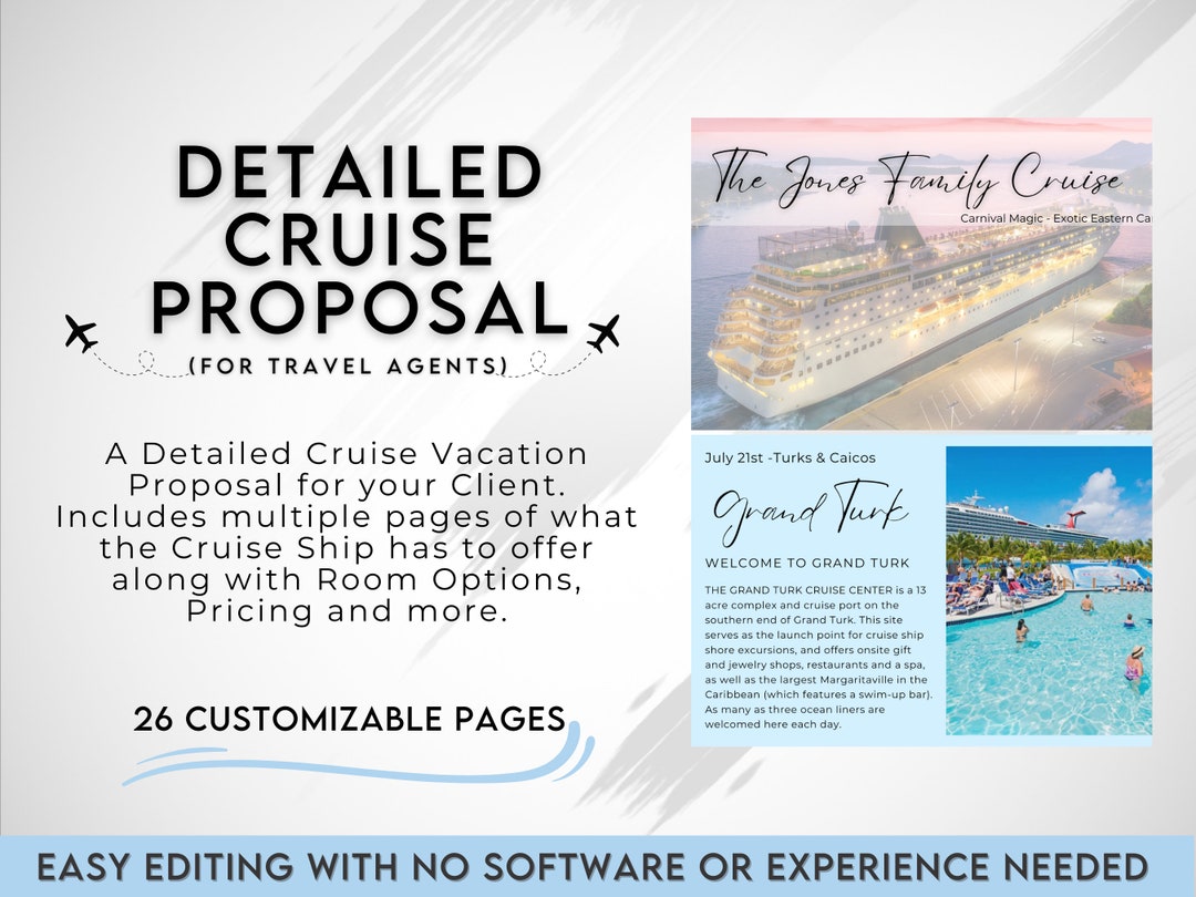 Cruise Proposal Template Travel Agent Cruise Template - Etsy