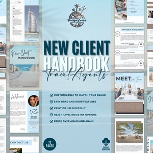 Travel Client Handbook, Travel Agent New Client Handbook, Canva ...