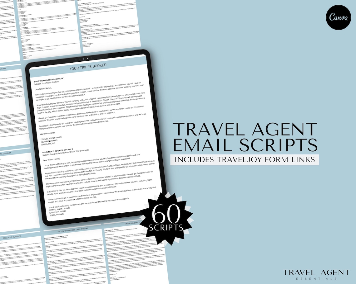Travel Joy Email Form Templates and Email Scripts for Travel Agents ...