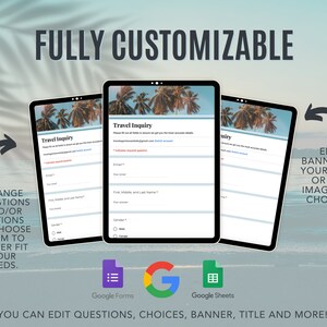 Online Travel Inquiry Client Questionnaire, Travel Agent Templates ...