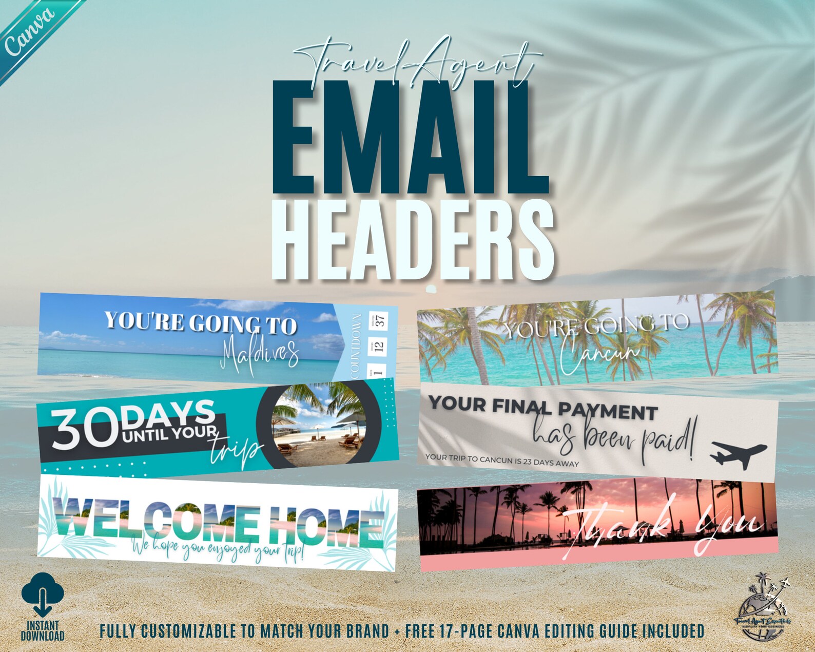 Travel Agent Email Header Banners, Email Headers, Travel Agent ...