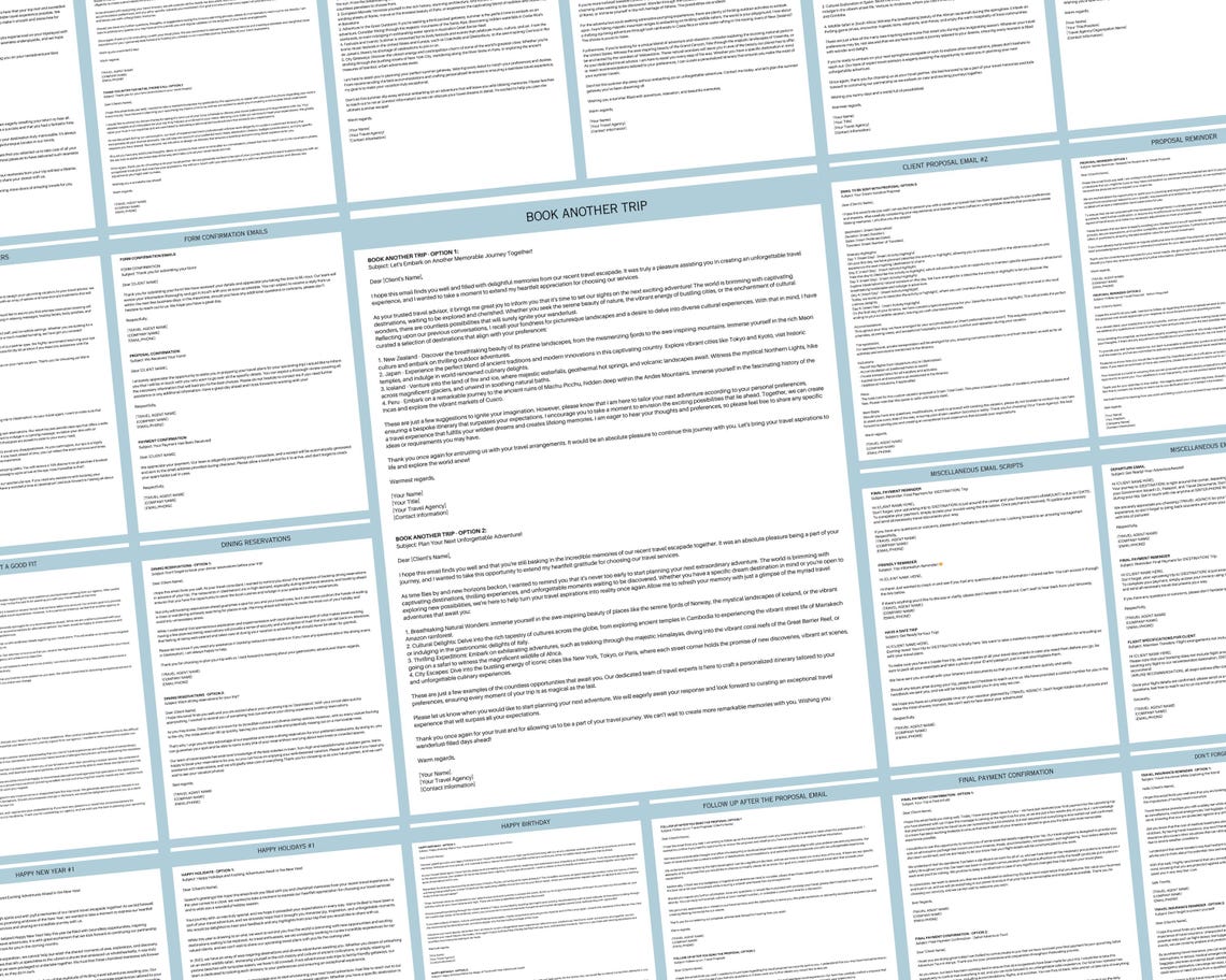 Travel Agent Email Scripts, 64 Email Travel Agency Templates, Canva ...