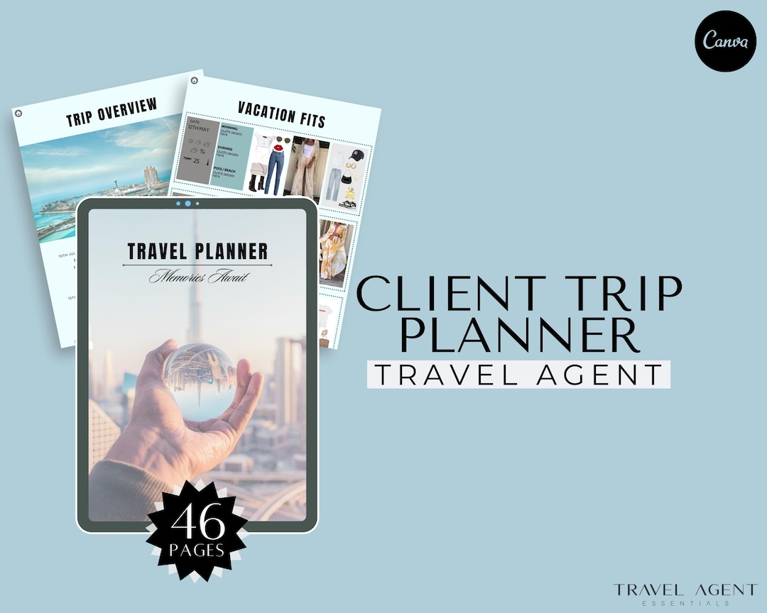 Travel Agent Client Travel Planner, Travel Agent Templates, Trip ...
