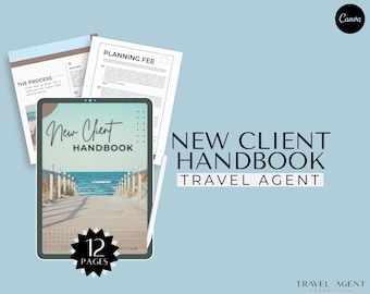 Travel New Client Guide, Travel Agent New Client Handbook, Canva ...