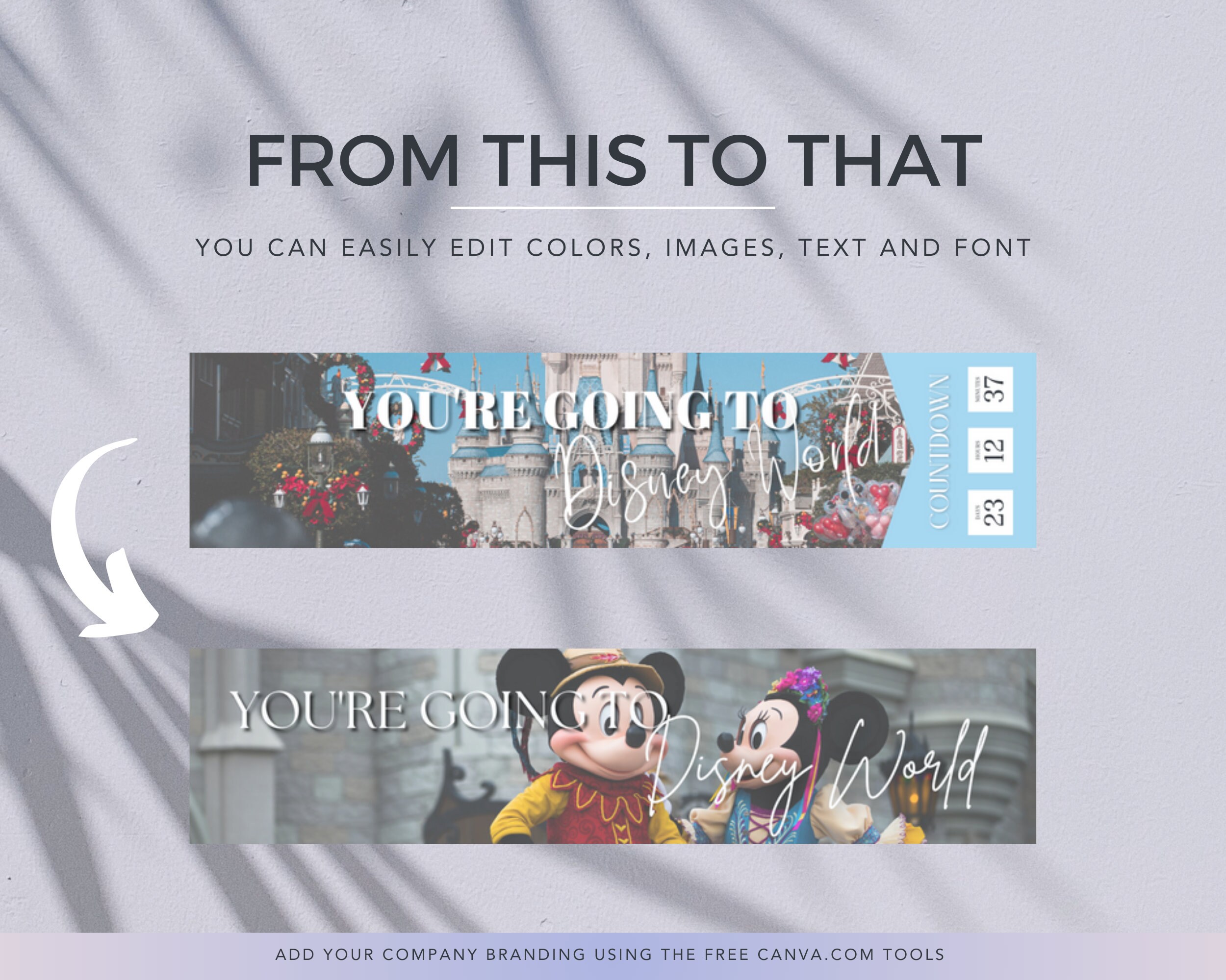 WDW Travel Agent Email Header Banners Email Headers Travel - Etsy