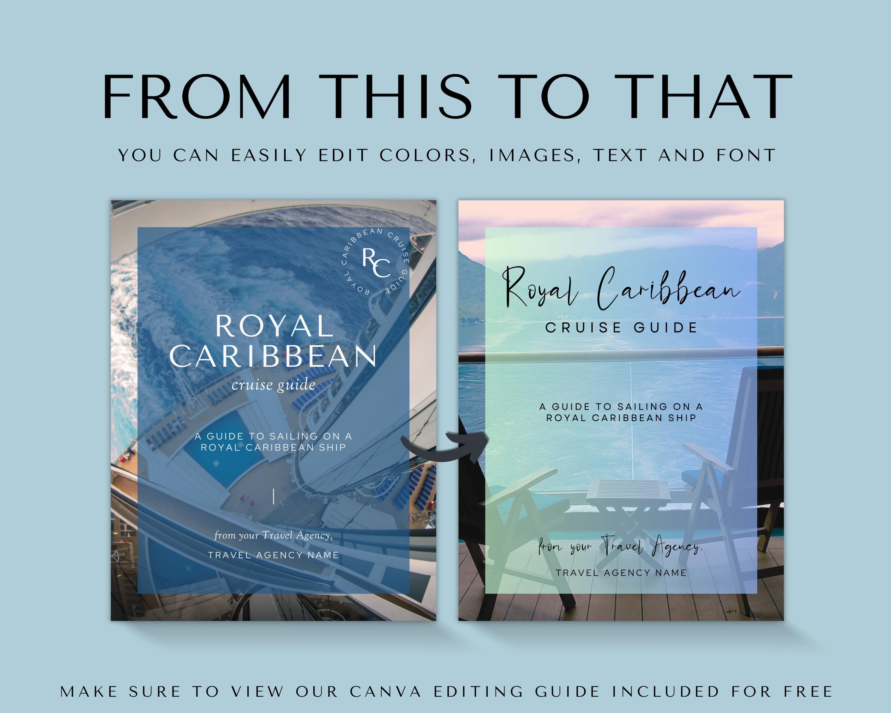 Royal Caribbean Cruise Guide, Travel Agent Templates, Canva, Travel ...