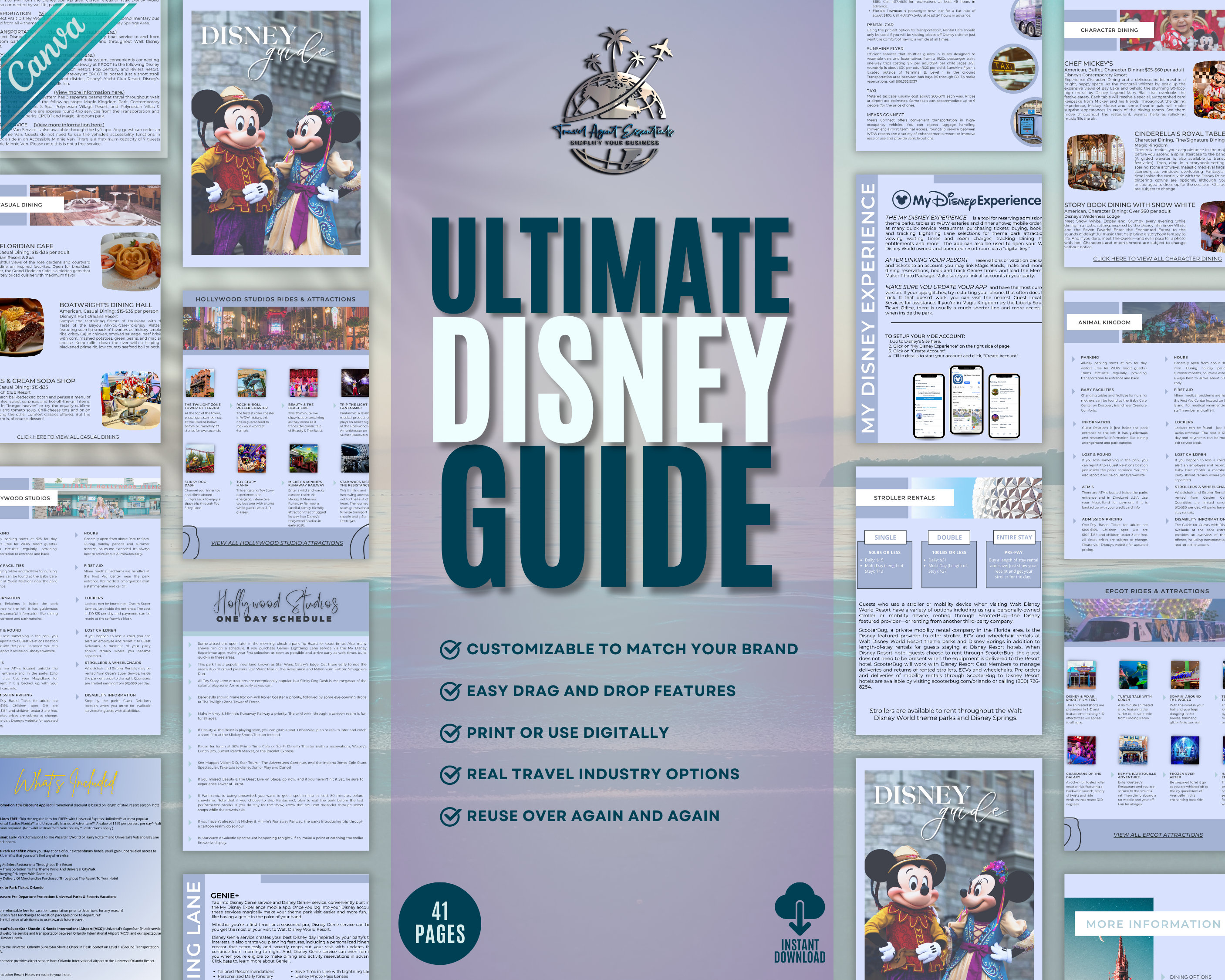 WDW Park Guide, Theme Park Guide, Travel Agent Client Guide, WDW Visitor Guide, Vacation Theme ...