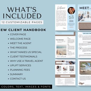 Travel Agent Welcome Guide and New Client Handbook for Clients, Travel ...