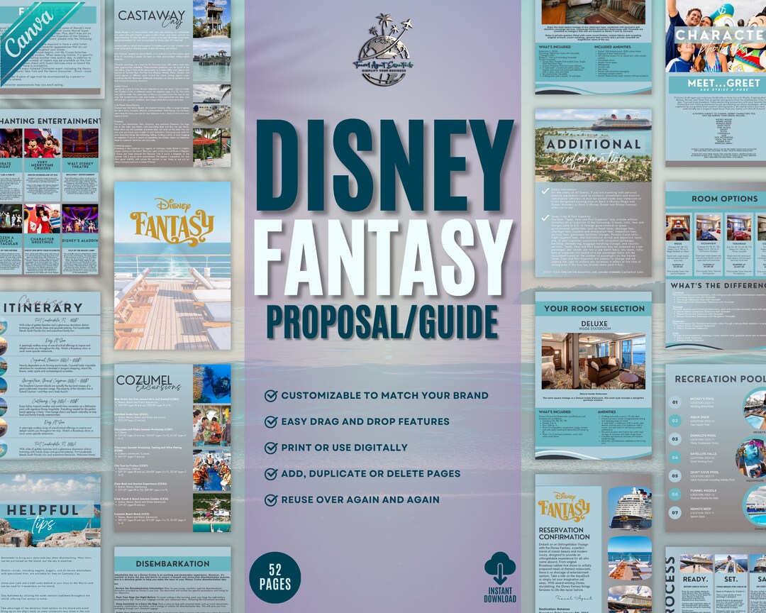 DCL Fantasy Guide, DCL Proposal, Travel Agent Templates, Cruise ...