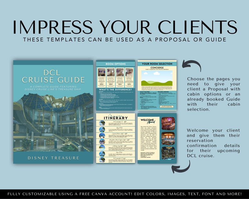 DCL Treasure Guide, DCL Proposal, Travel Agent Templates, Cruise ...