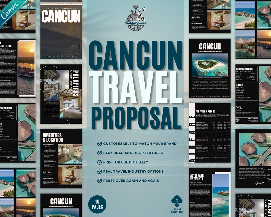 Cancun Resort Vacation Proposal Template, Travel Agent Template ...