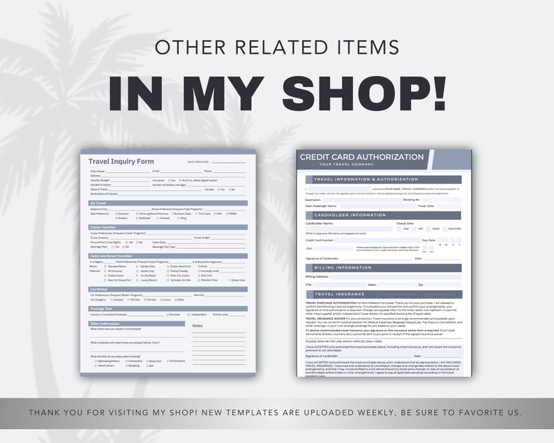 Travel Agent Booking Client Form Travel Agent Forms Canva - Etsy