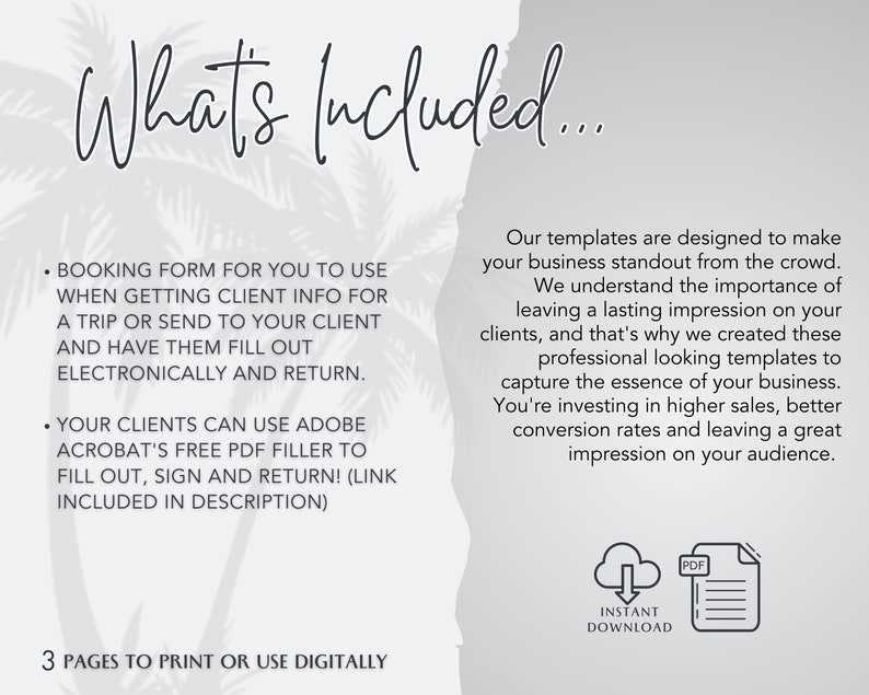 Travel Agent Booking Client Form Travel Agent Forms Canva - Etsy