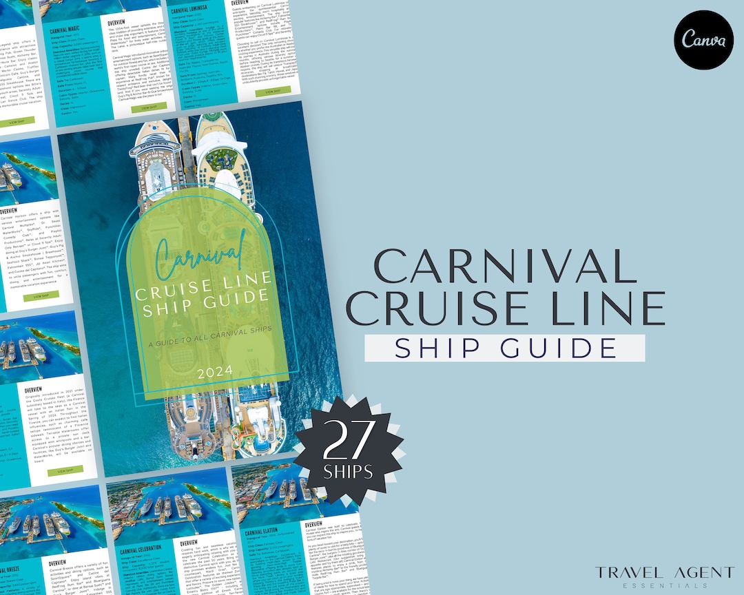 Carnival Cruise Ship Guide, Travel Agent Templates, Cruise Ship Guide ...