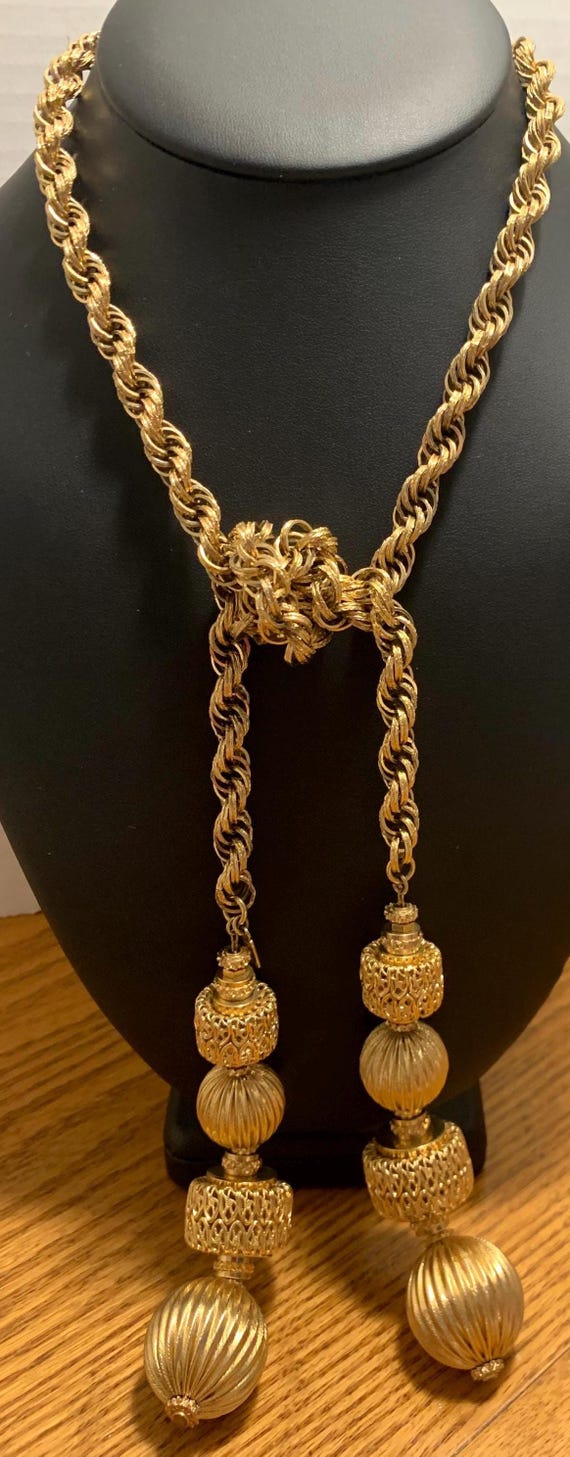 Fabulous Monet Vintage Gold Tone Chain Necklace with … - Gem
