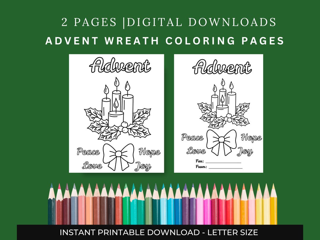 Advent Wreath Coloring Page - Printable Kids Activity - Christmas ...