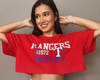 Texas Rangers Crop Top | Etsy