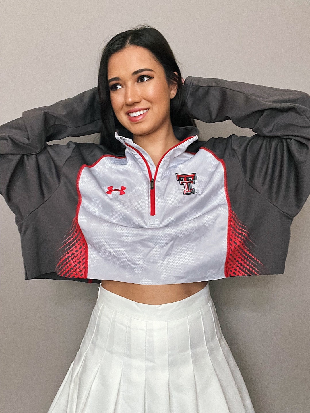 Texas Tech Crop Half-zip Sweater - Etsy