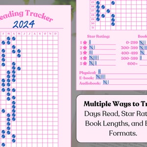 Printable Reading Habit Tracker Bookmark, Reading Log, Library Card ...