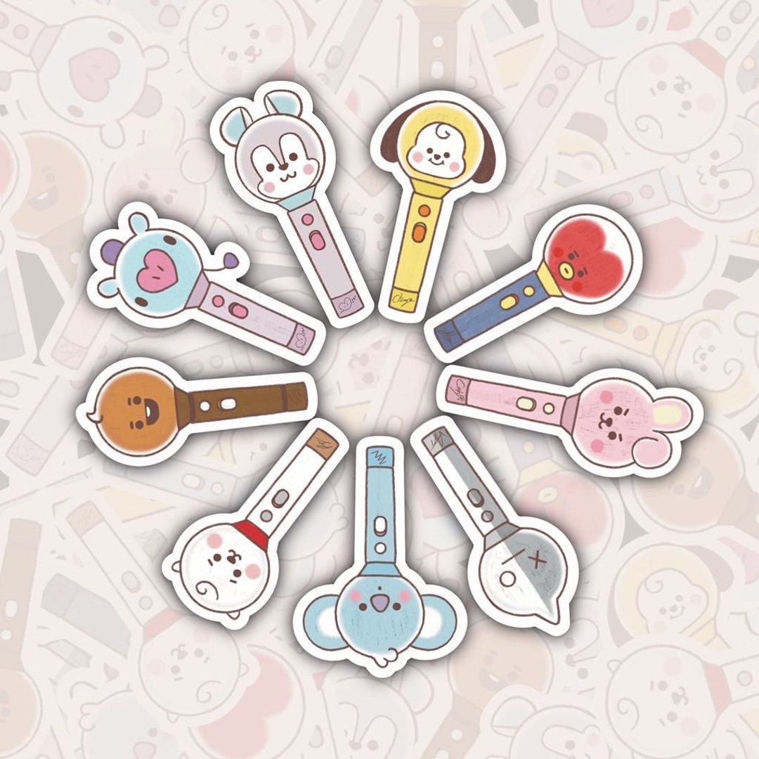 BT21 Lightstick Stickers - Etsy