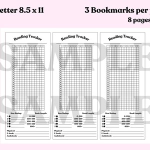 Printable Reading Habit Tracker Bookmark, Reading Log, Library Card ...