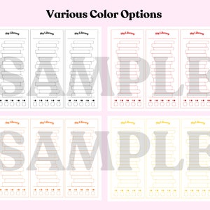 Printable Book Tracker Bookmark, Reading Log, TBR List, Library Card ...