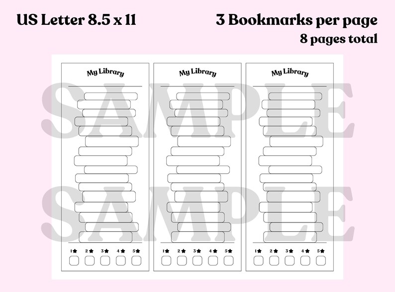 Printable Book Tracker Bookmark, Reading Log, TBR List, Library Card ...