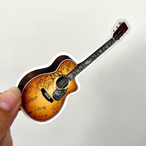 Agust D Autograph Guitar Sticker BTS Yoongi Design, 1.9 X 3.9 Die Cut ...