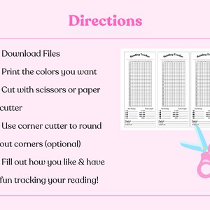 Printable Reading Habit Tracker Bookmark, Reading Log, Library Card ...