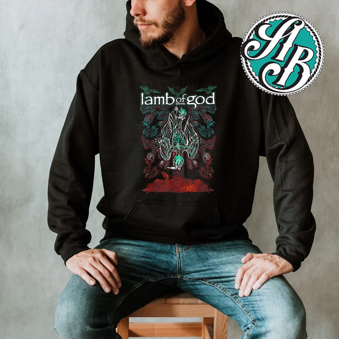 Roll Over Image to Zoom in Lamb God, Hooded Sweatshirt - Etsy