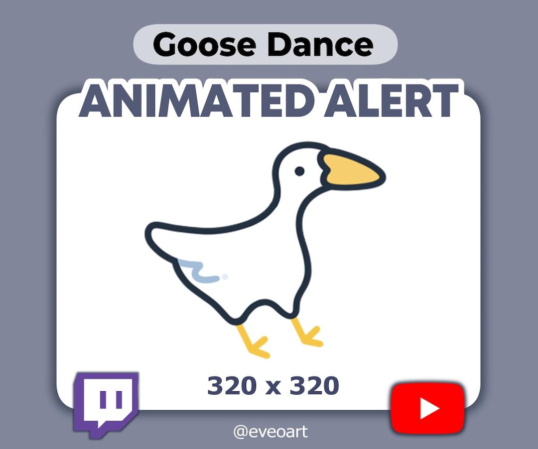 Animated Goose Alert - Dancing Goose GIF for Twitch, Discord, Kick ...