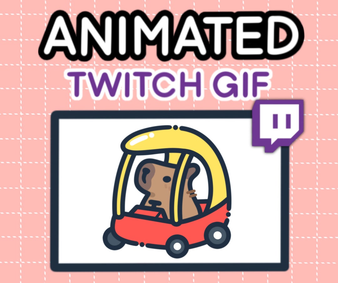 Animated Capybara Alert - Capybara Car GIF for Twitch, Discord, Kick ...