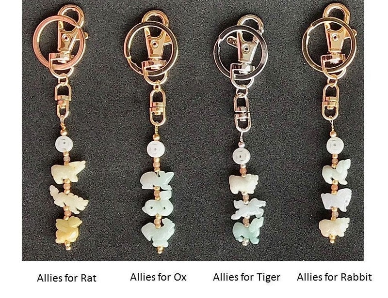 Zodiac Allies and Secret Friend. Jade. Talisman Lucky Charm. Key Chain ...