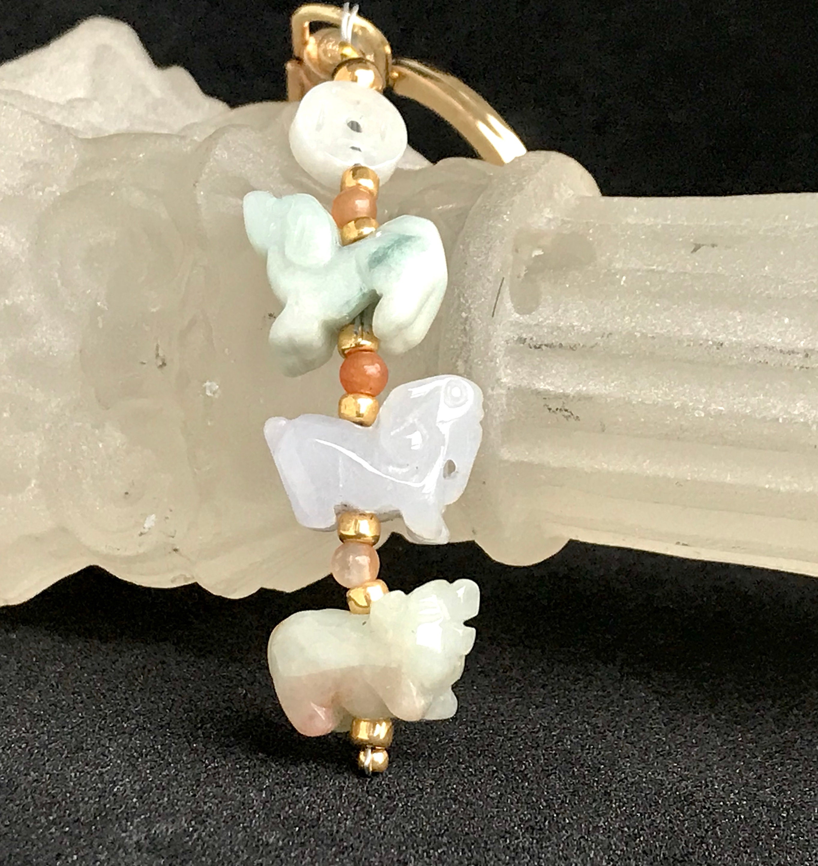 Zodiac Allies and Secret Friend. Jade. Talisman Lucky Charm. Key Chain ...