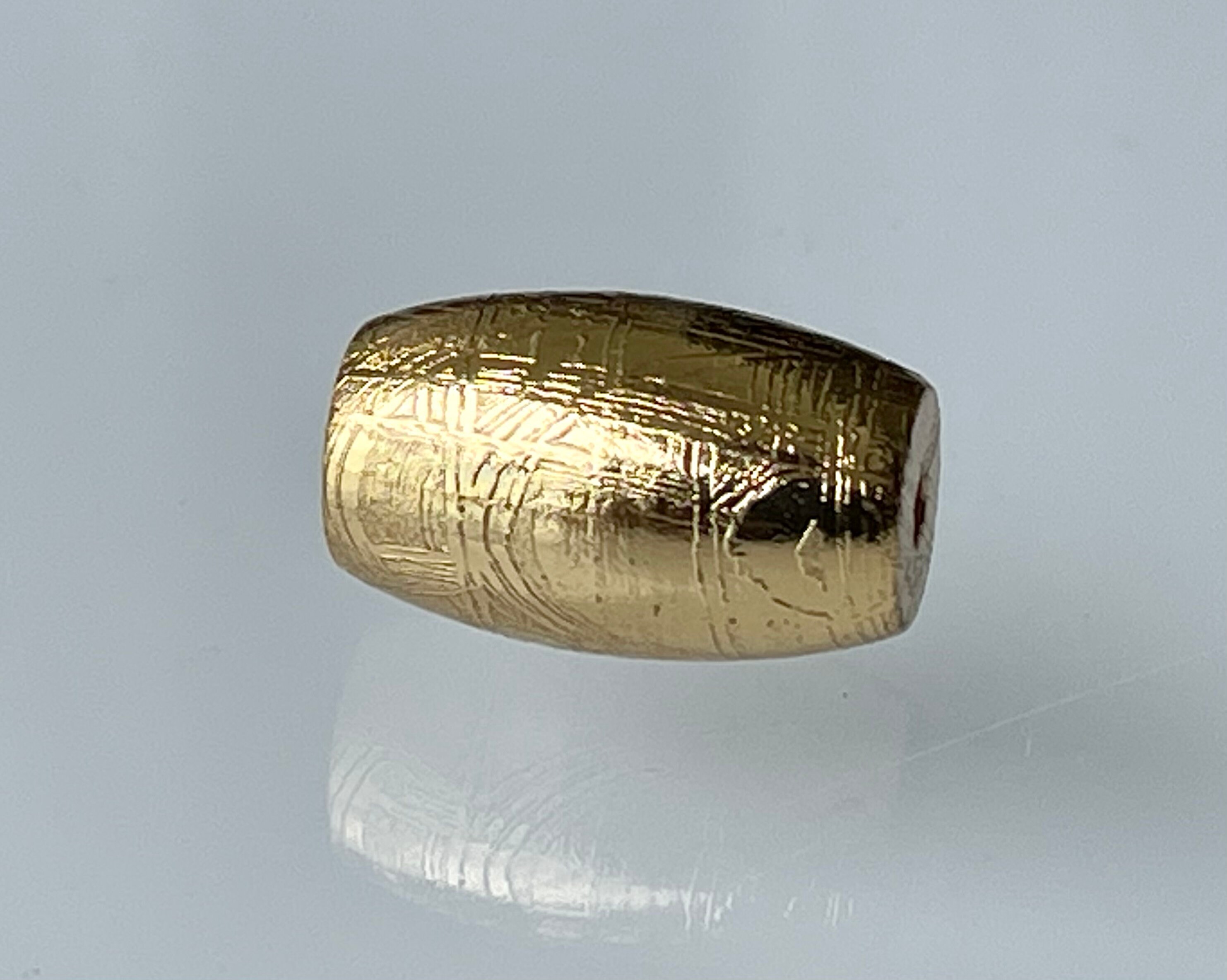 Muonionalusta Meteorite. Drum Beads. Natural Genuine Meteorite. Three ...