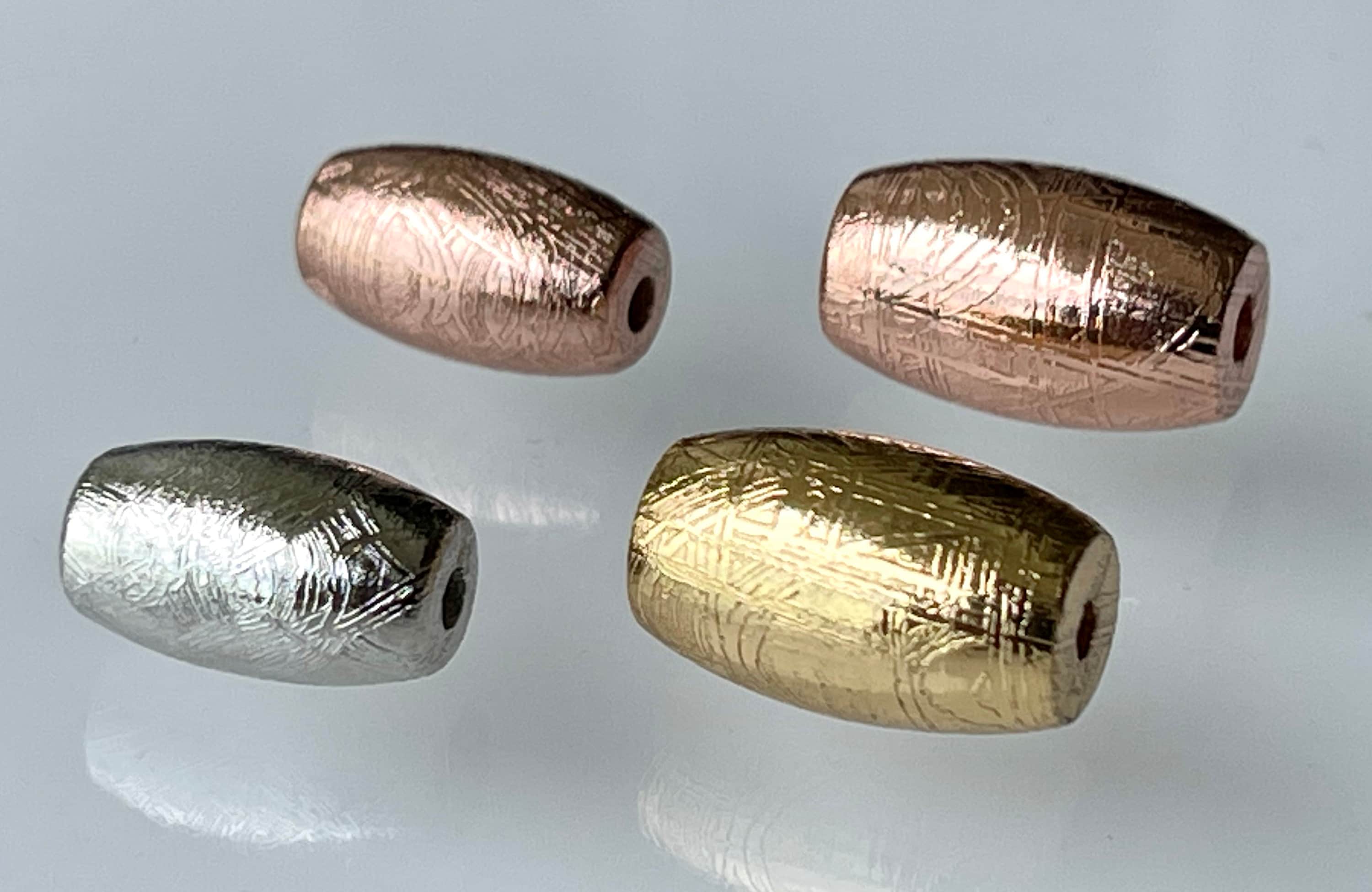 Muonionalusta Meteorite. Drum Beads. Natural Genuine Meteorite. Three ...