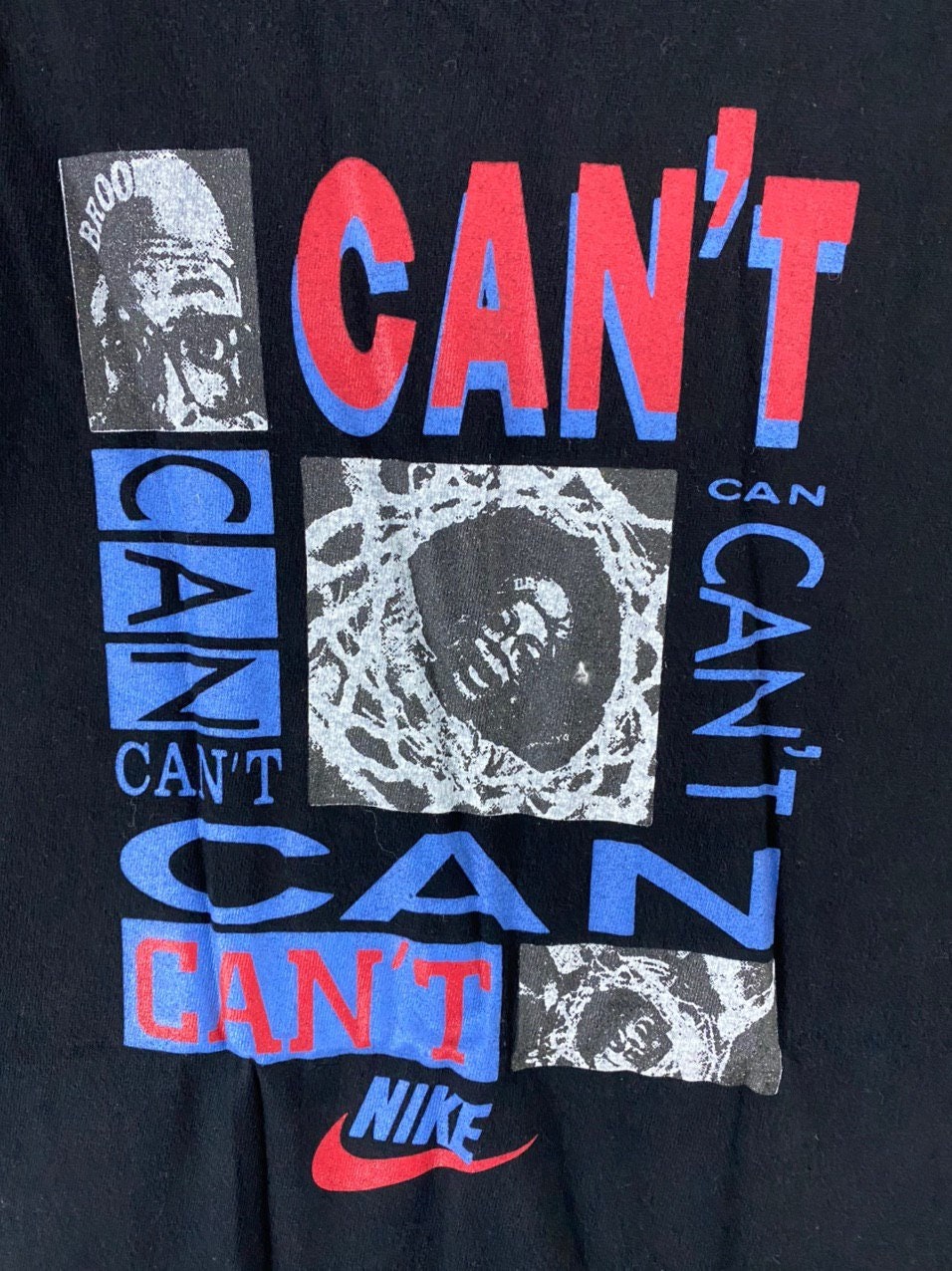 Vintage 90s Nike Can Can't Spike Lee Brooklyn Big Image Sport Brand Rap ...