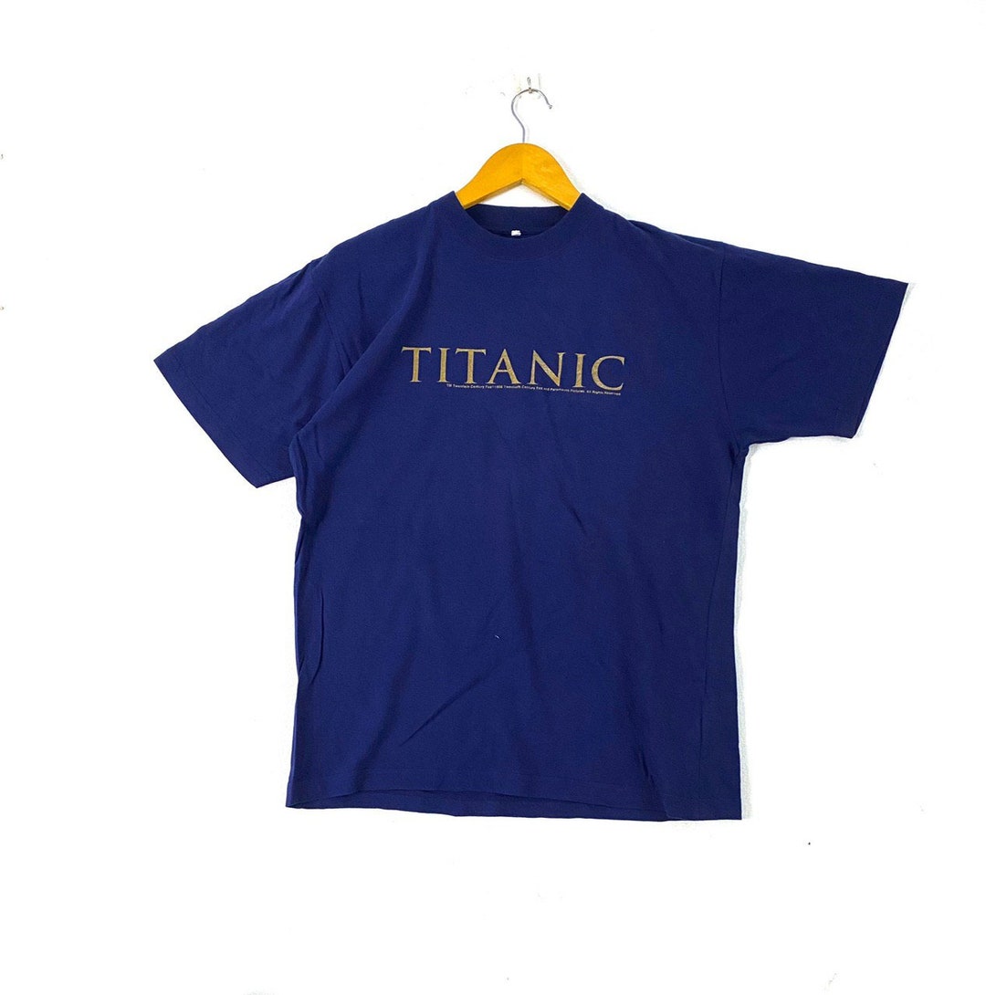 Vintage 90s 1997 Titanic Spell Out Big Logo American Epic Romance ...