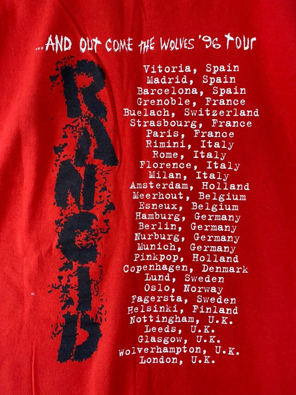 Vintage 90s 1995 Rancid ...out Come the Wolves Album Tour Singles ...