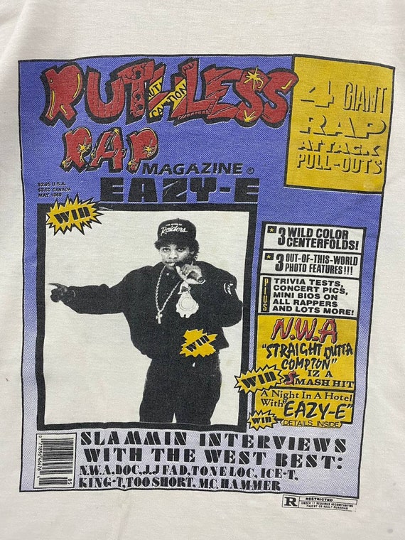 Vintage 80s 1989 EAZY-E the hip hop thugster tour rut… - Gem