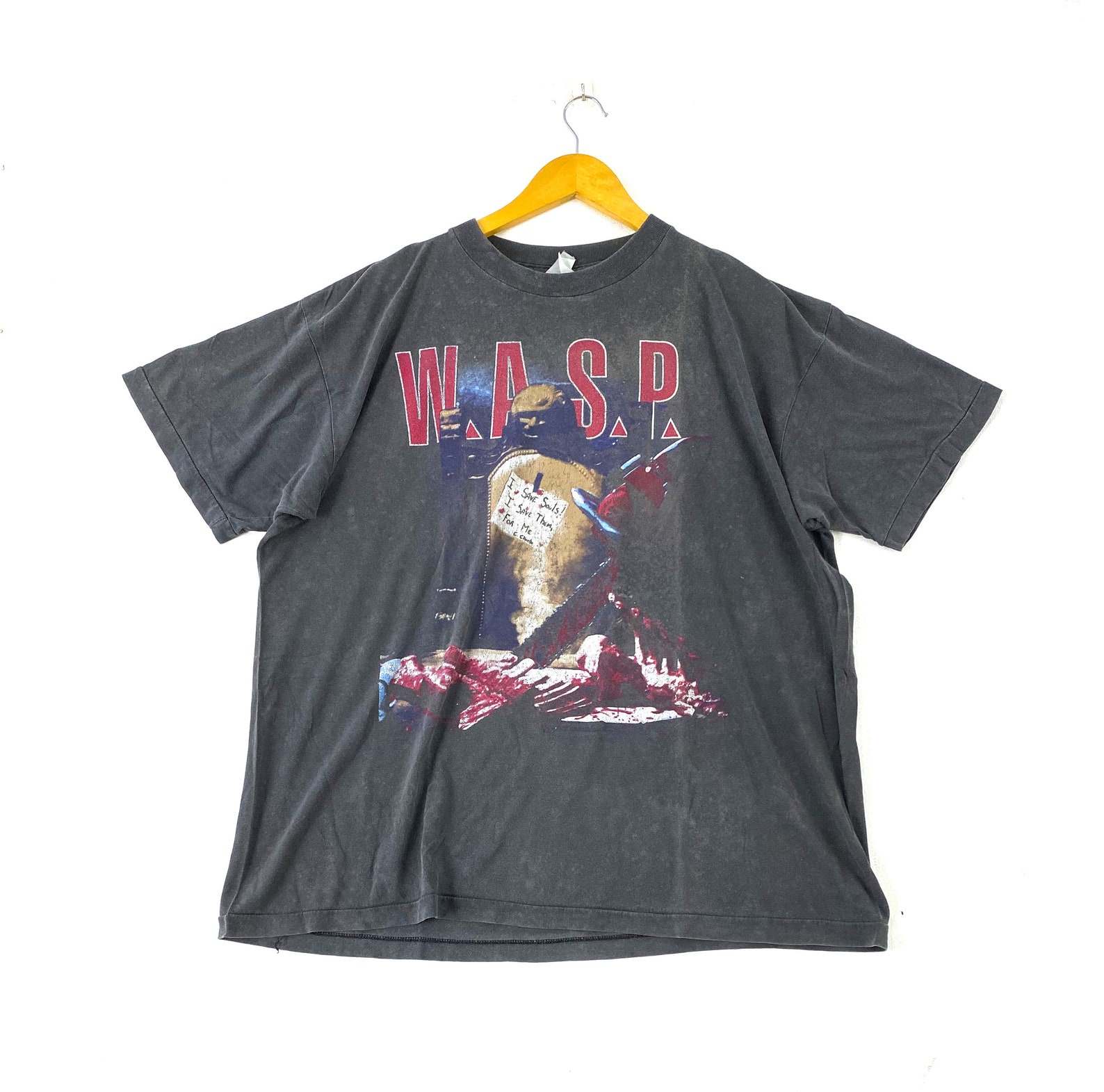 Vintage 90s 1992 W.A.S.P. Chainsaw Charlie Album Tour Singles Big Image ...