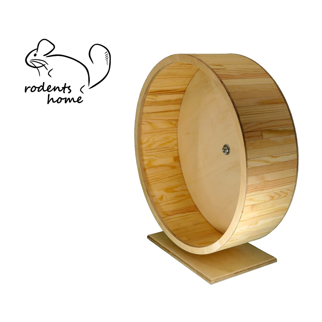 12 305mm Big Wood Running Wheel, Exercise Wheel, Mounted on Stand ...