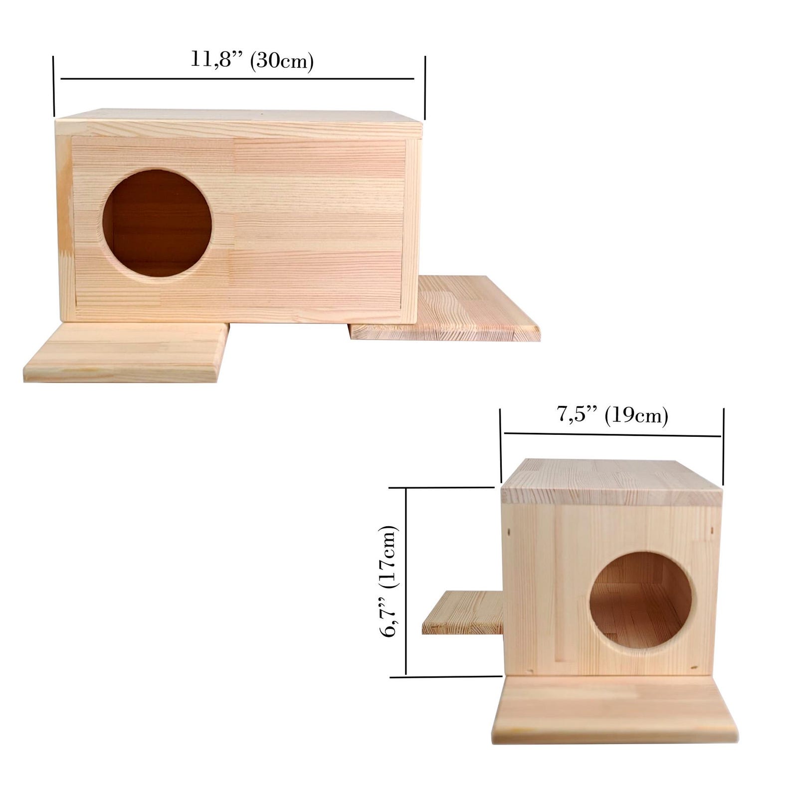 Hanging Chinchilla Tunnel & Hideout – Kiln-dried Pine, Extra Ledge ...